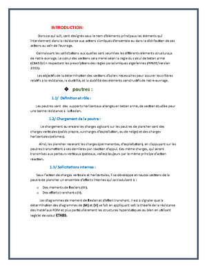 Projet chapitre 1 - Introduction générale du projet : L’étude des ...