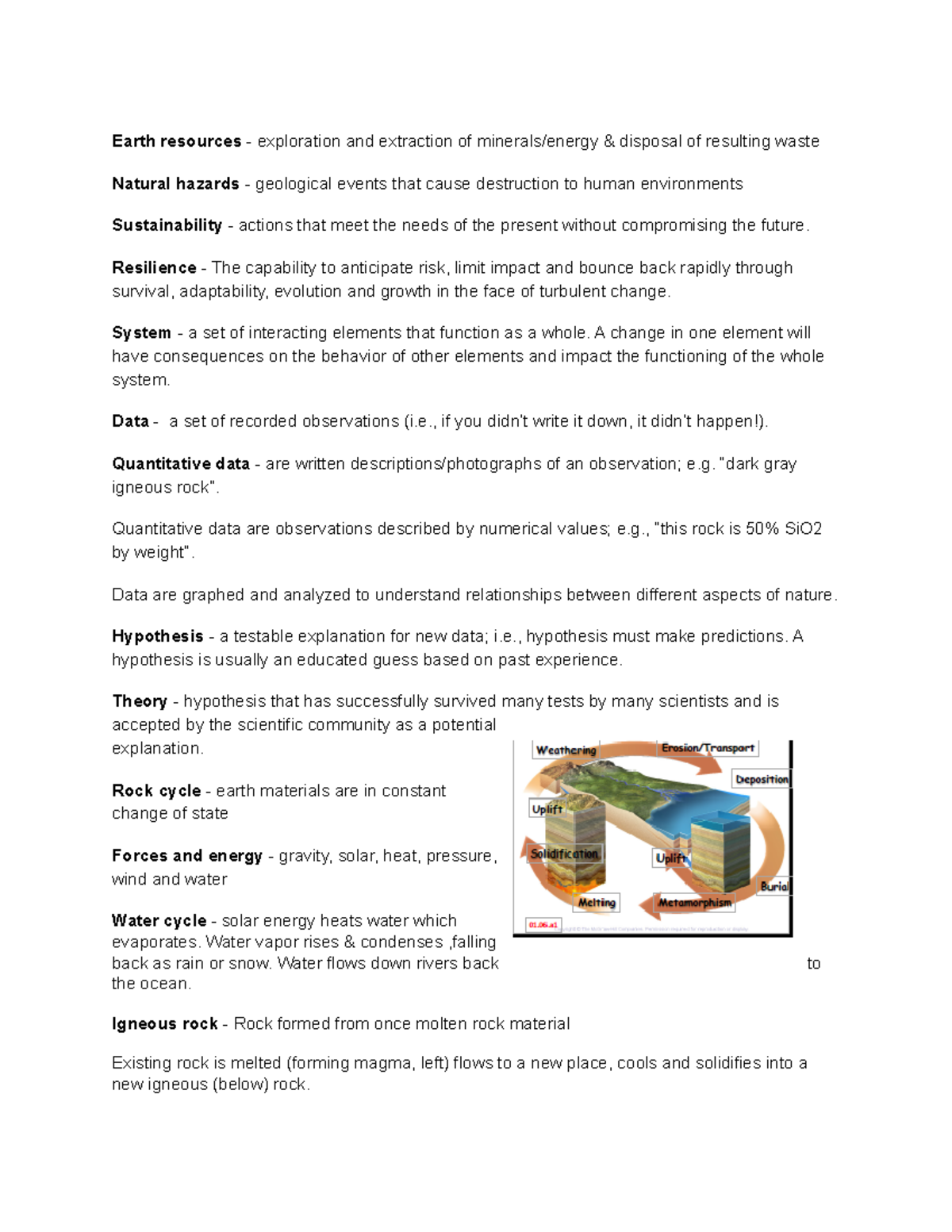 Geology exam - Lecture notes All - Earth resources - exploration and ...