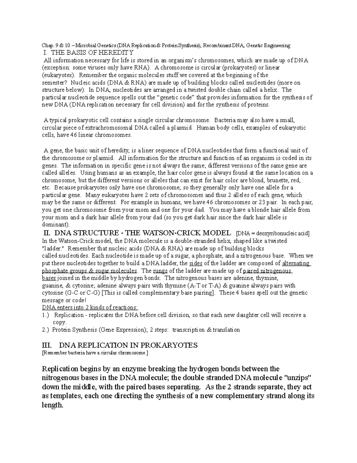 Chap 910 Microbial Genetics Recombinant Dna Genetic Engineering