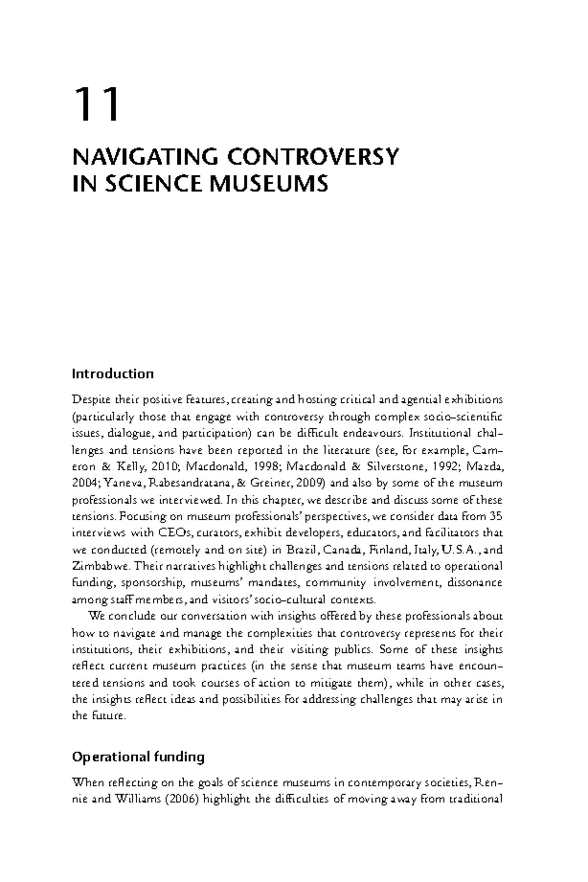 Pedretti and Iannini - Navigating Controversy in Science Museums - 11 ...