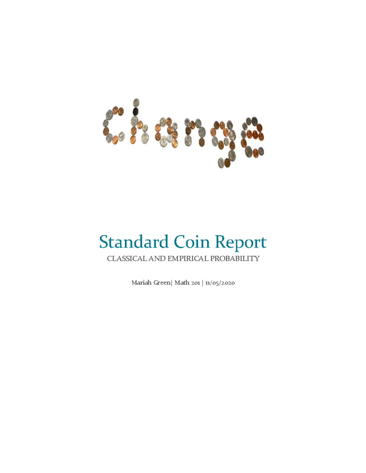 Standard COIN Project - Standard Coin Report CLASSICAL AND EMPIRICAL ...