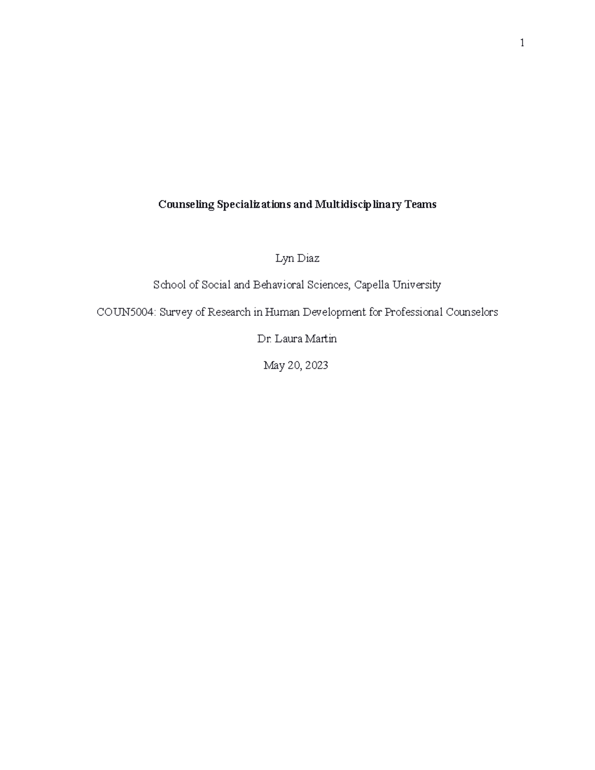 Lyn Diaz u06a1 Counseling Specializations - Counseling Specializations ...