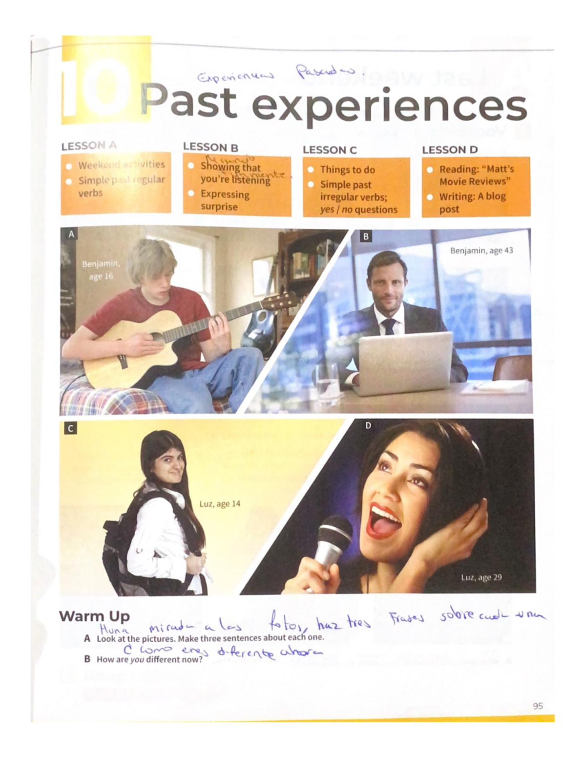 Lesson A - Vocabulari - Experiences Passed ad Past experiences LESSON A ...