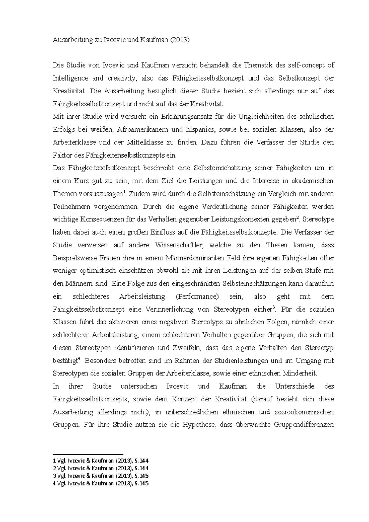 Ausarbeitung zu Ivcevic und Kaufman (2013 ) - Ausarbeitung zu Ivcevic ...
