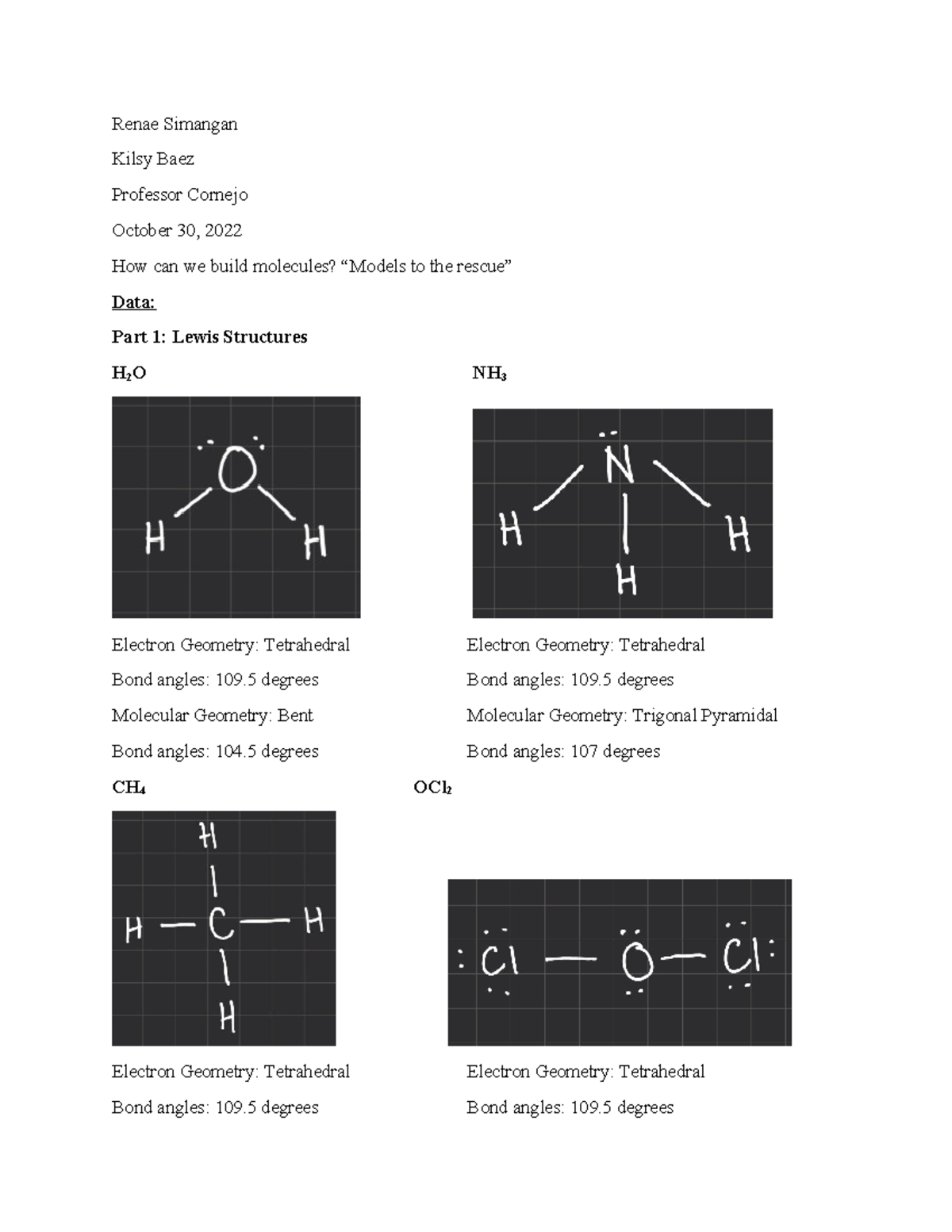 Lab 5 - Chem 106 Hunter College Lab Report 5 - Renae Simangan Kilsy ...