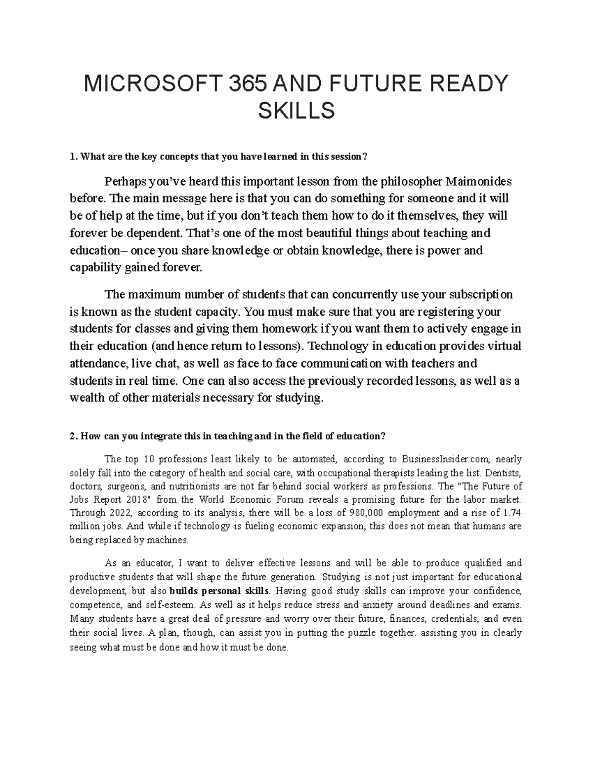 Microsoft 365 AND Future Ready Skills - MICROSOFT 365 AND FUTURE READY ...