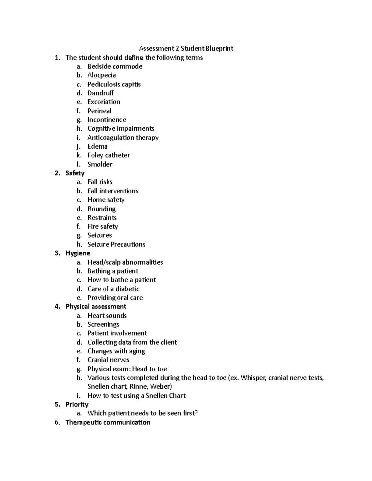 Assessment 2 Student Blueprint-1 - Assessment 2 Student Blueprint The ...