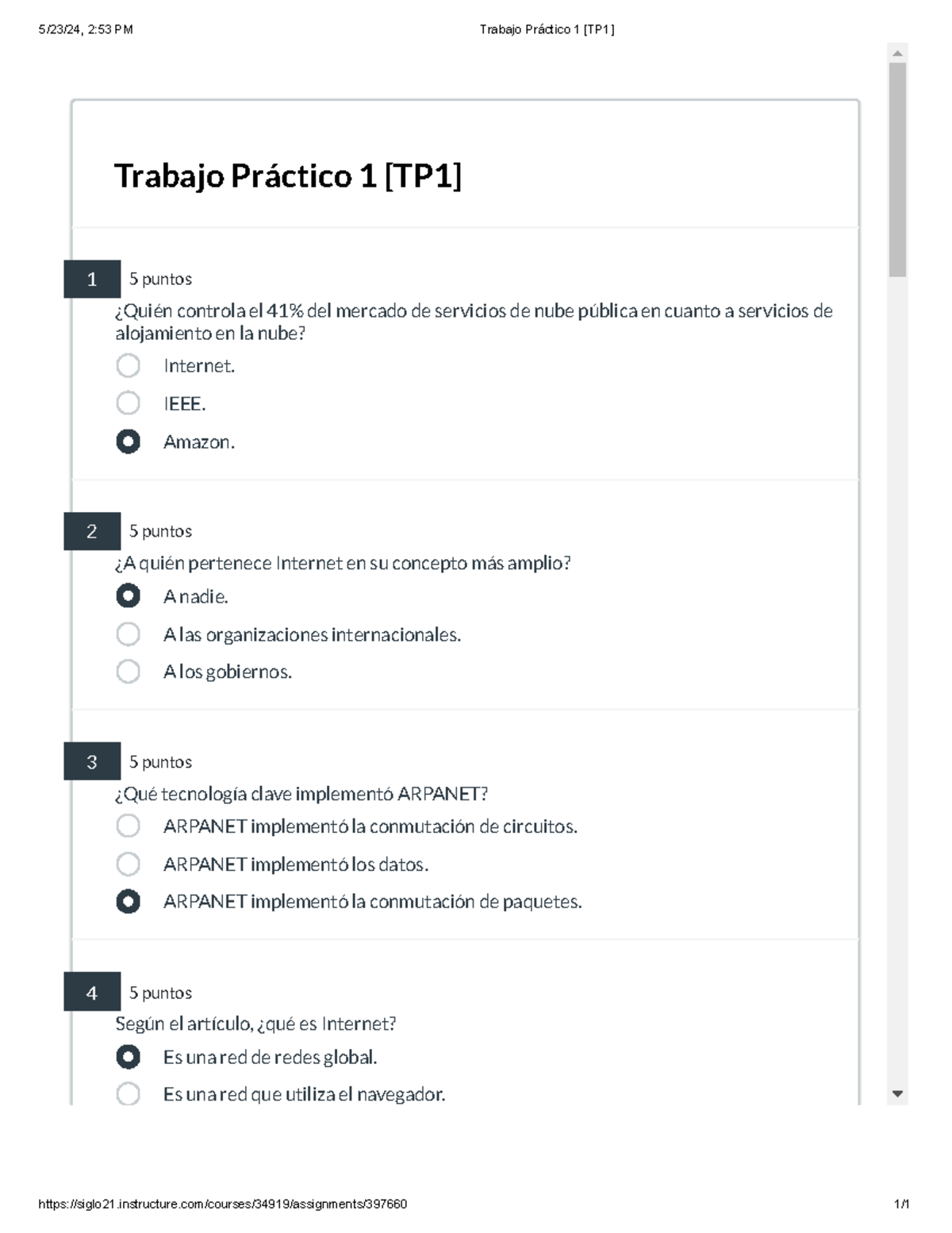 Trabajo Práctico 1 [TP1] 100% - 5 puntos ¿Quién controla el 41% del ...