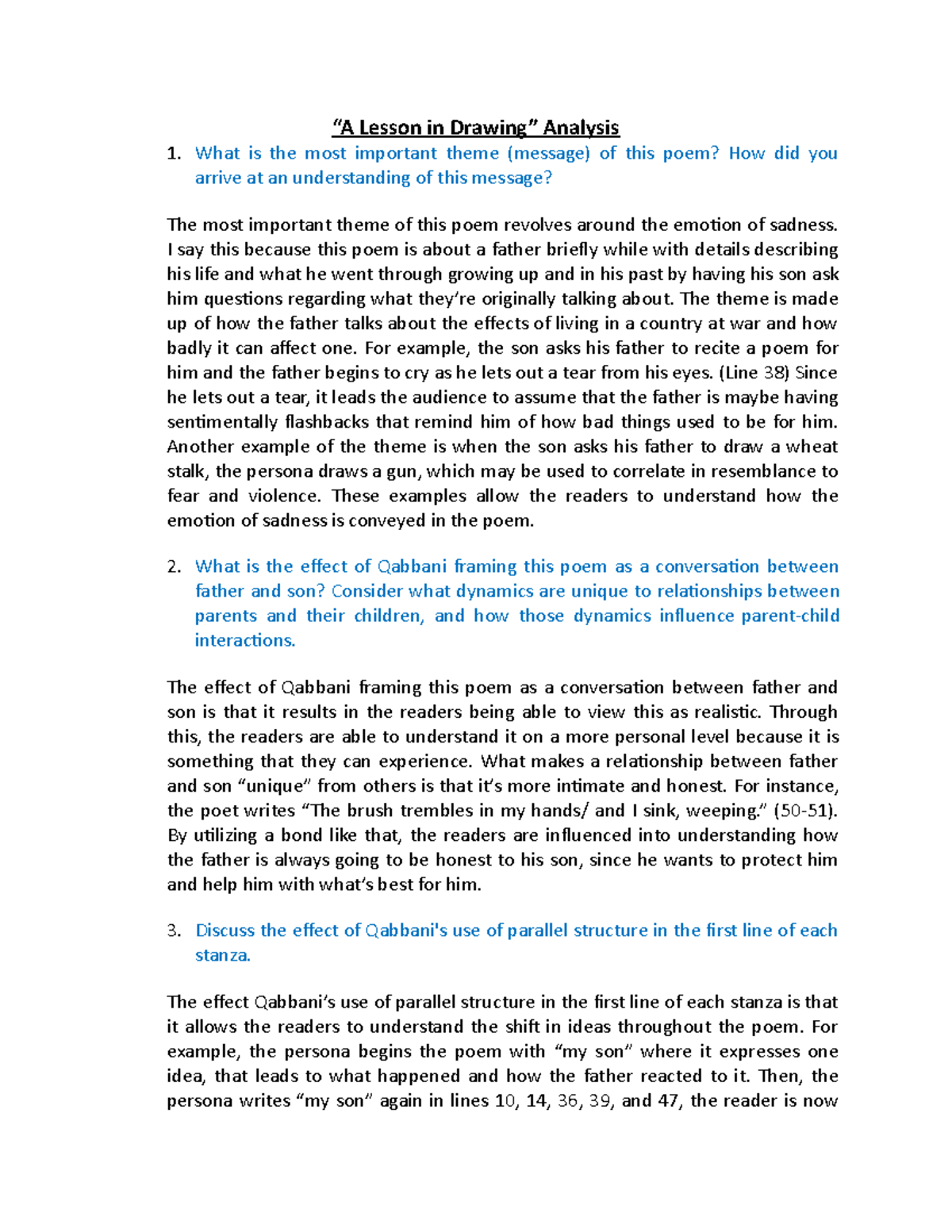'A Lesson in Drawing' Analysis - “A Lesson in Drawing” Analysis What is ...