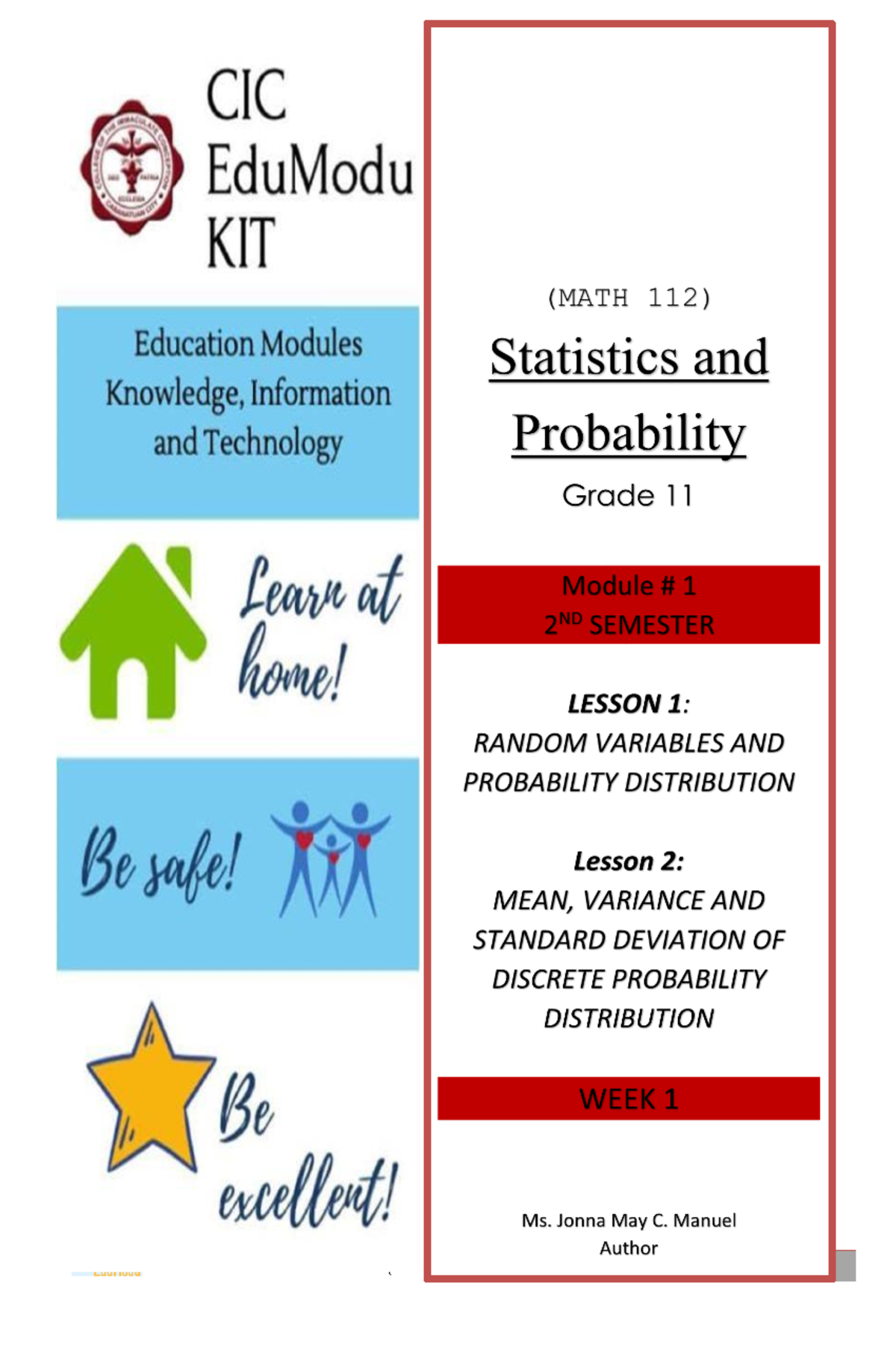 M1-MATH-112 - Module 1 - SENIOR HIGH SCHOOL DEPARTMENT Socially ...