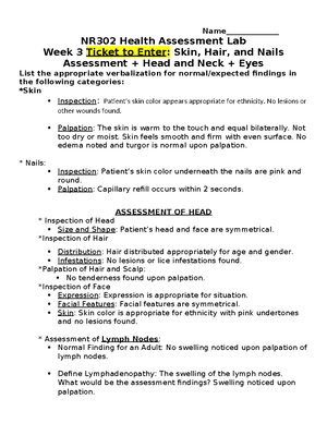 Week 1 lab - Week 1 Lab document - Name: OL Lab 1: Chemistry Safety and ...