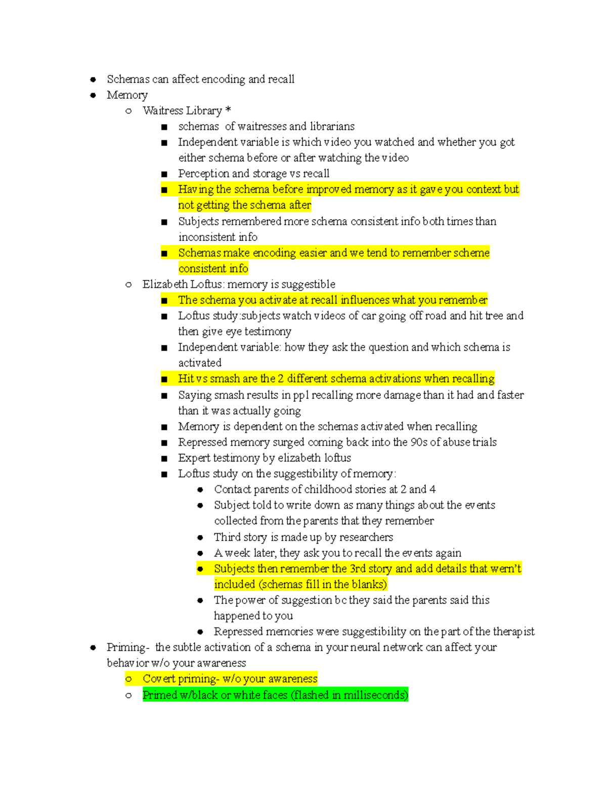#9 Schema Influence Memory & behavior - Schemas can affect encoding and ...