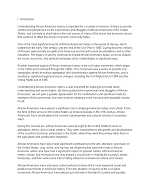 AAH3 - AFRICAN AMERICAN HISTORY NOTES - IV. The civil rights movement ...