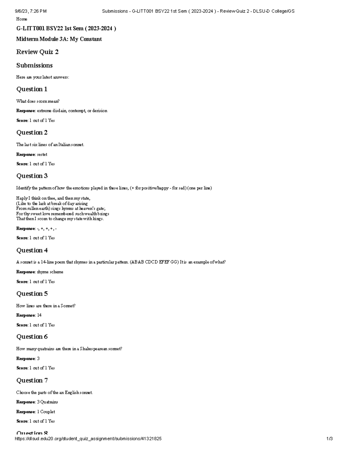 G-LITT001 BSY22 1st Sem ( 2023-2024 ) - Review Quiz (Second Attempt) - 9/6/23, 7:26 PM ...