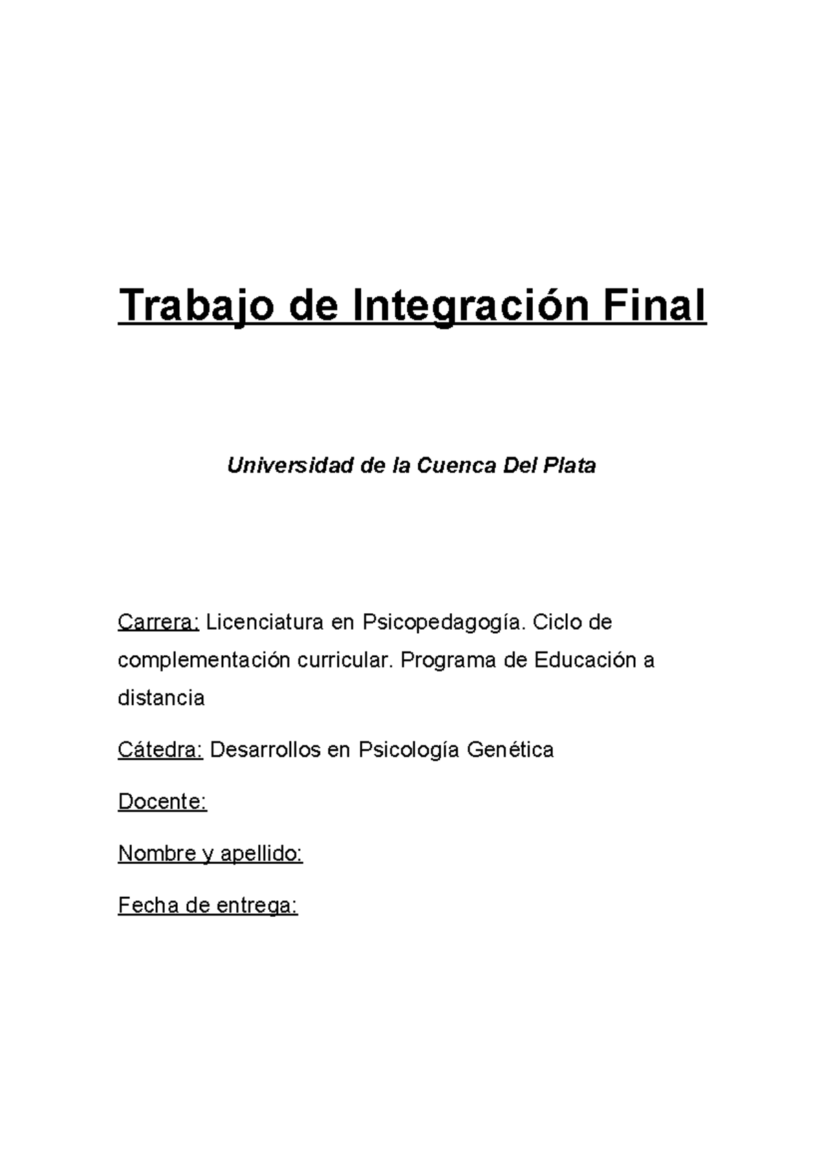 TFI - Trabajo Final Integrador - Trabajo de Integración Final ...