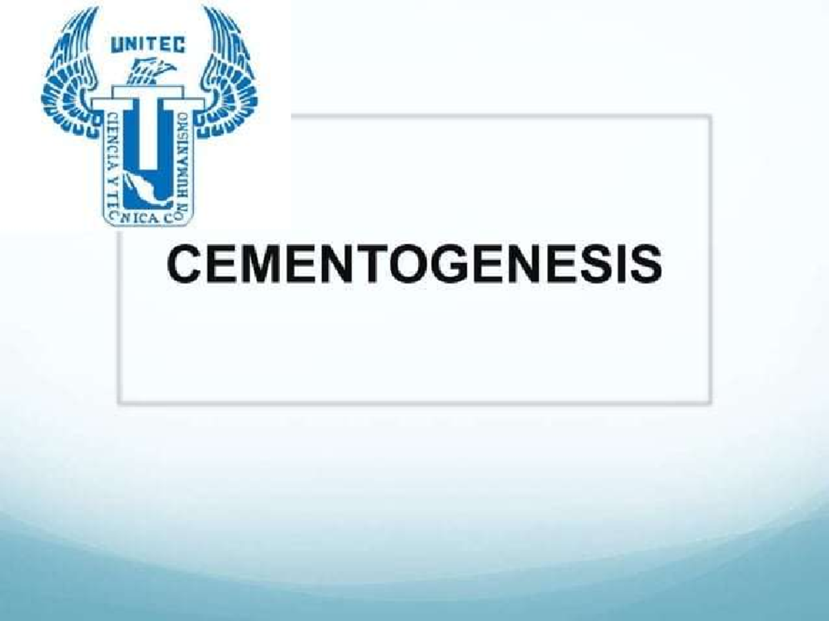 Cementogenesis - Anatomia Humana - Studocu