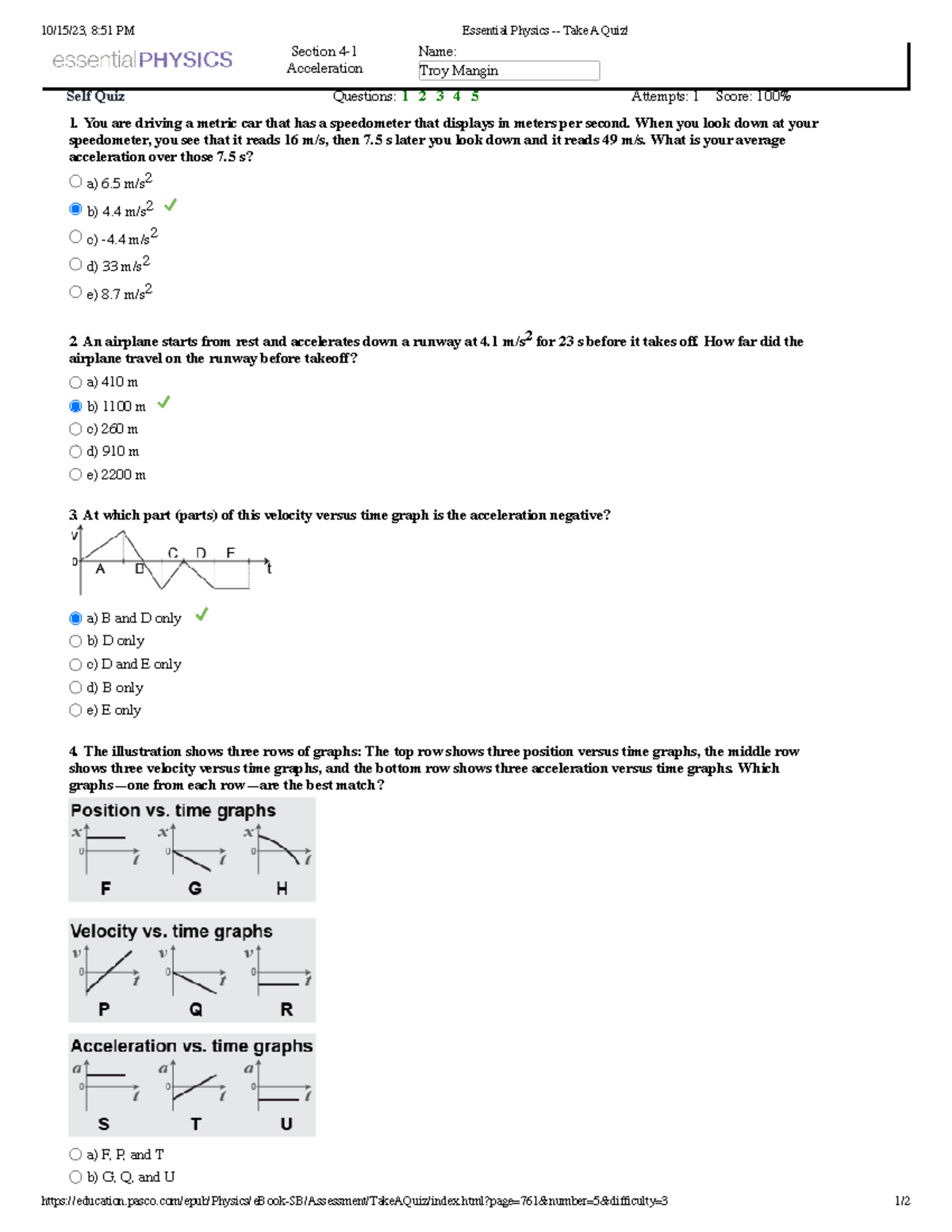 Essential Physics - Take A Quiz - 10/15/23, 8:51 PM Essential Physics ...