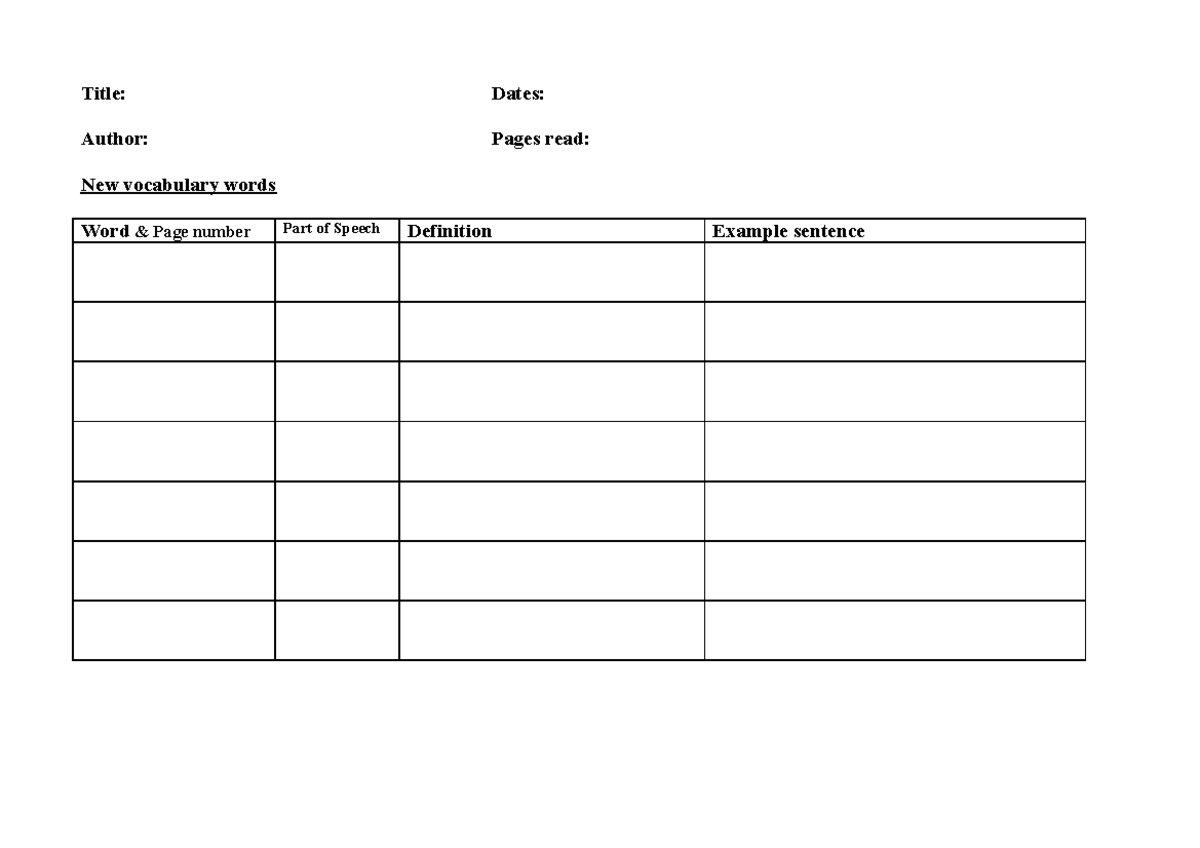 Nayef Abdullah Alhamrani - Literature Reading Blank Logbook 1 - Title ...