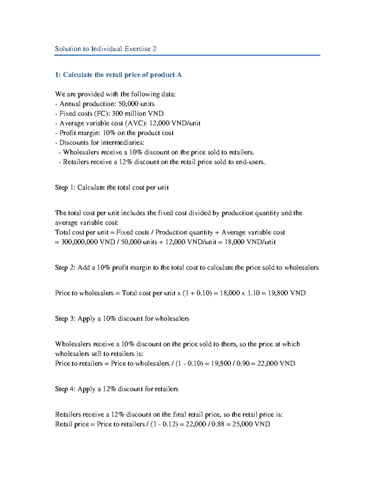 Individual Exercise 2 - hdhdwk - Solution to Individual Exercise 2 1 ...