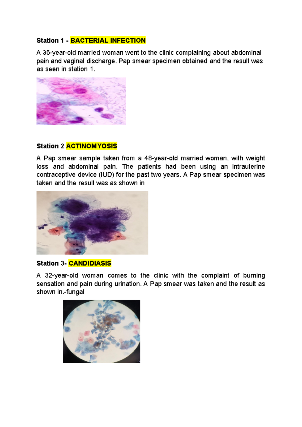 A1 Answer - assignment - Station 1 - BACTERIAL INFECTION A 35-year-old ...