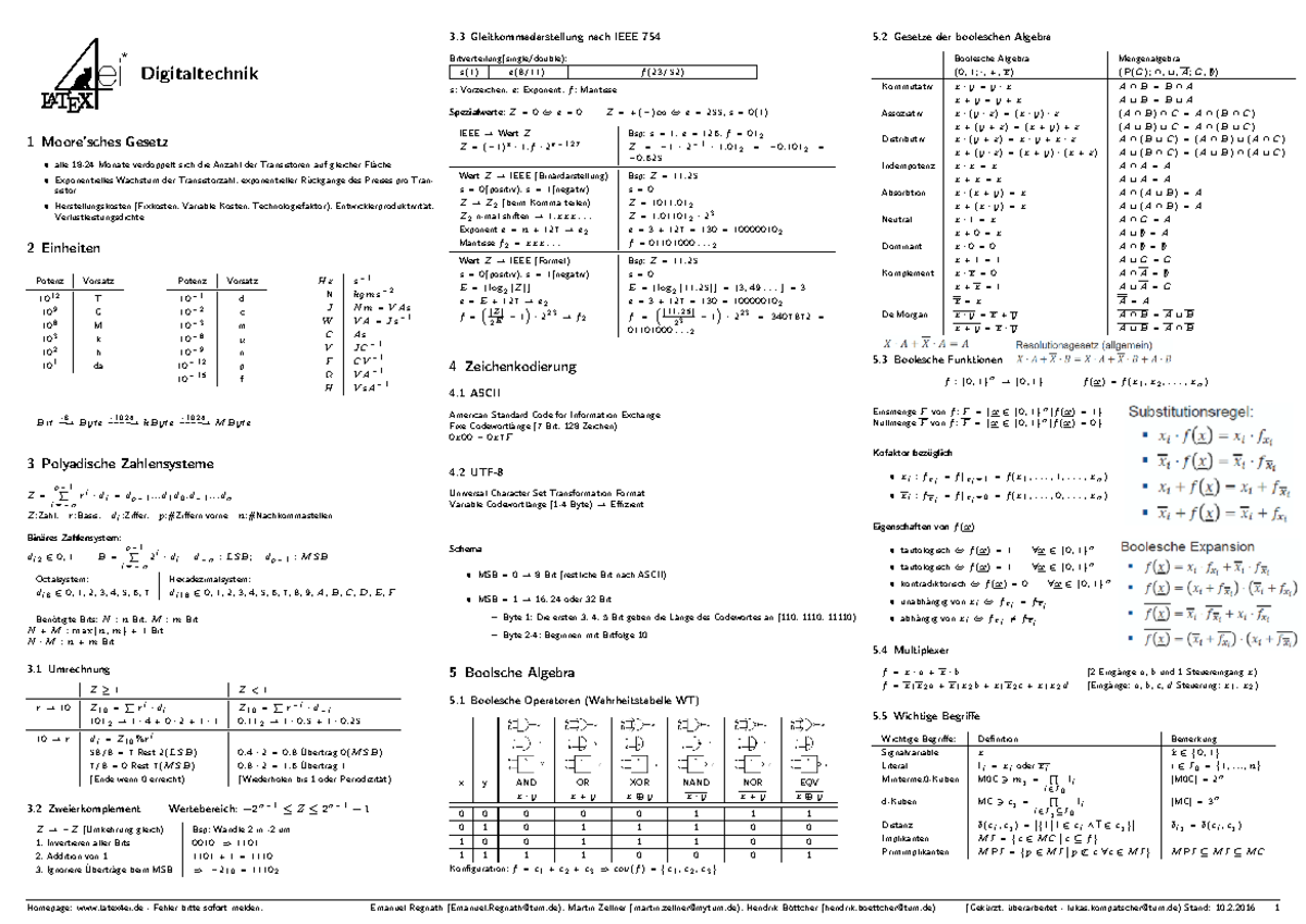 FSDigitaltechnikneu - Technical University of Munich Winter Term 2017 ...