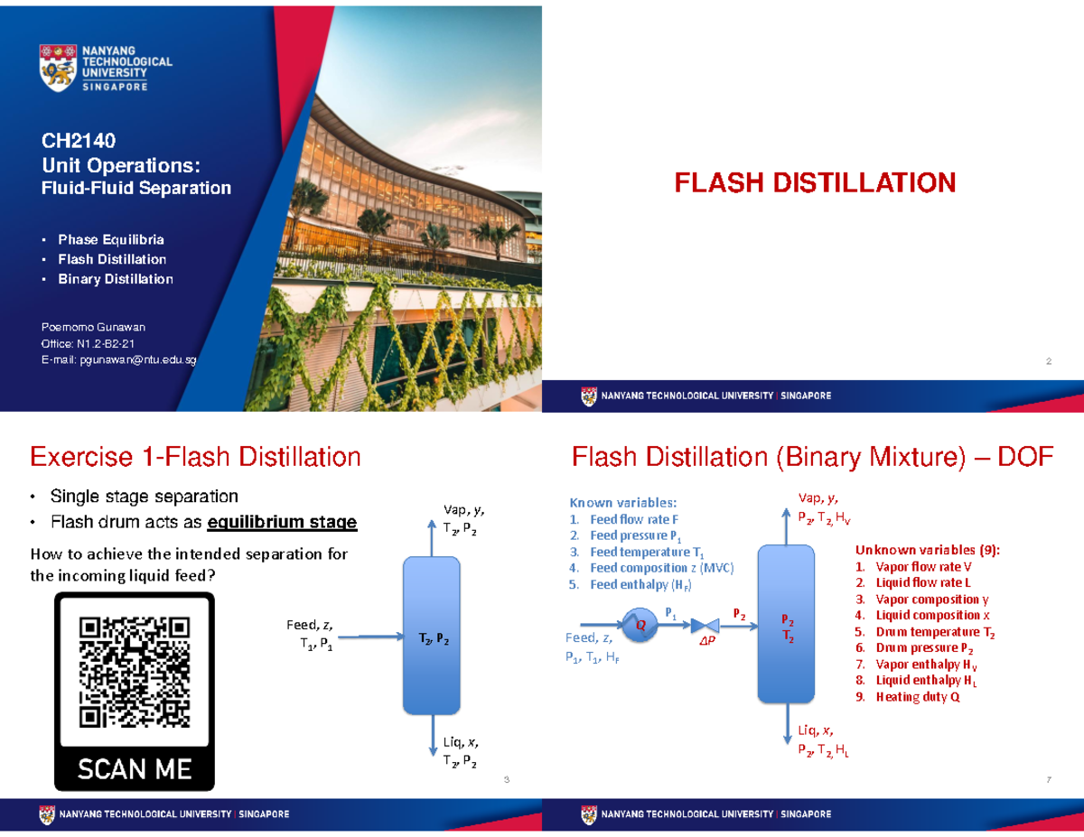 Ops L2- Flash distillation - CH Unit Operations: Fluid-Fluid Separation ...
