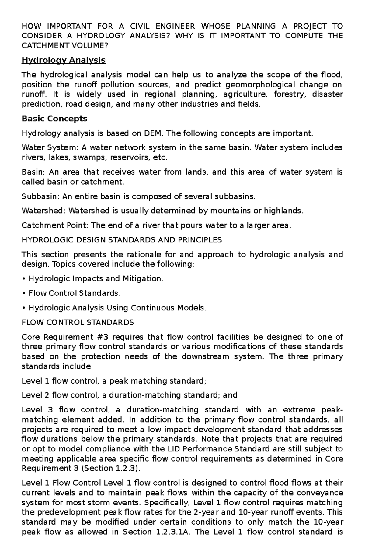 Hydrology Analysis - Engineering - HOW IMPORTANT FOR A CIVIL ENGINEER ...