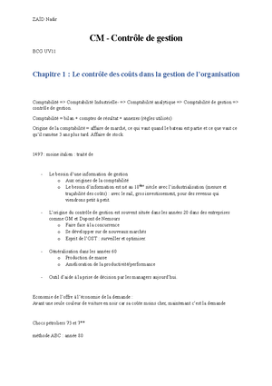 TD ABC contrôle de gestion - Studocu