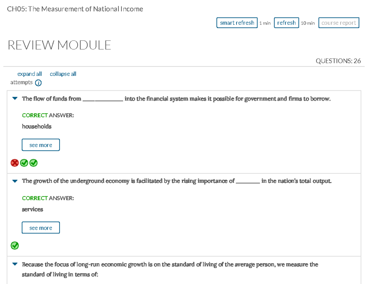 Dynamic Study Modules - Review CH05 The Measurement of National Income ...