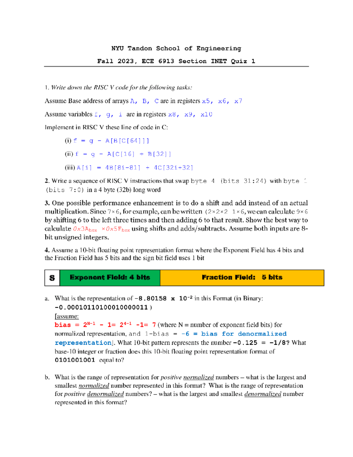 Quiz1 INET - ECE GY 6913 - Studocu