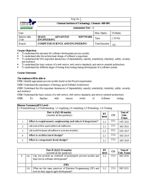 SPM UNIT 1 AND 2 Important Questions - UNIT 1 PART A What are the ...