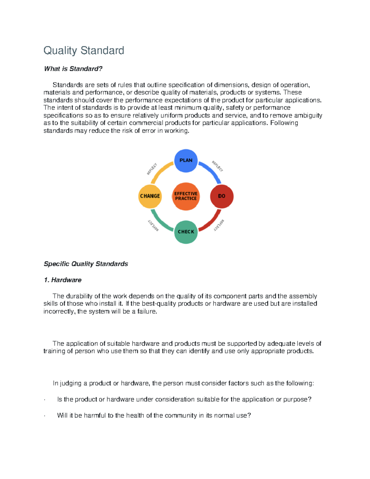 Barista module 4 - Quality Standard What is Standard? Standards are ...