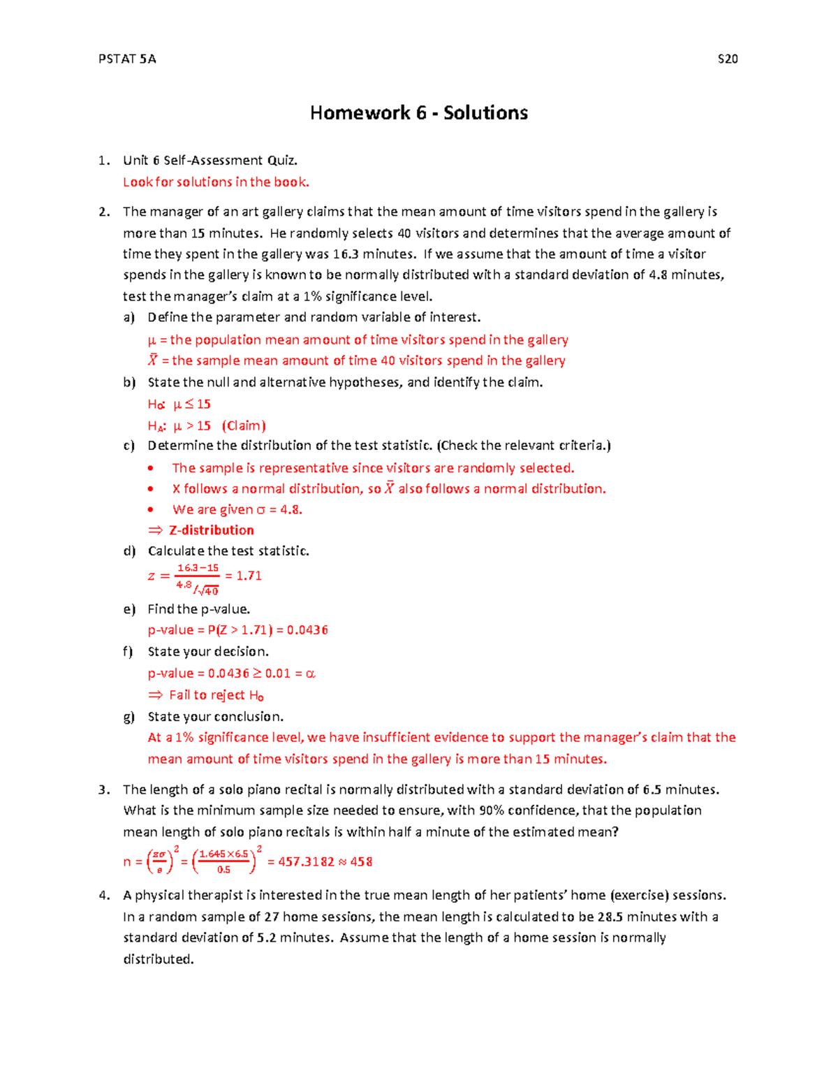 HW6 - Solutions - Dr. Julie Swenson - Warning: TT: undefined function: 32 Warning: TT: undefined ...