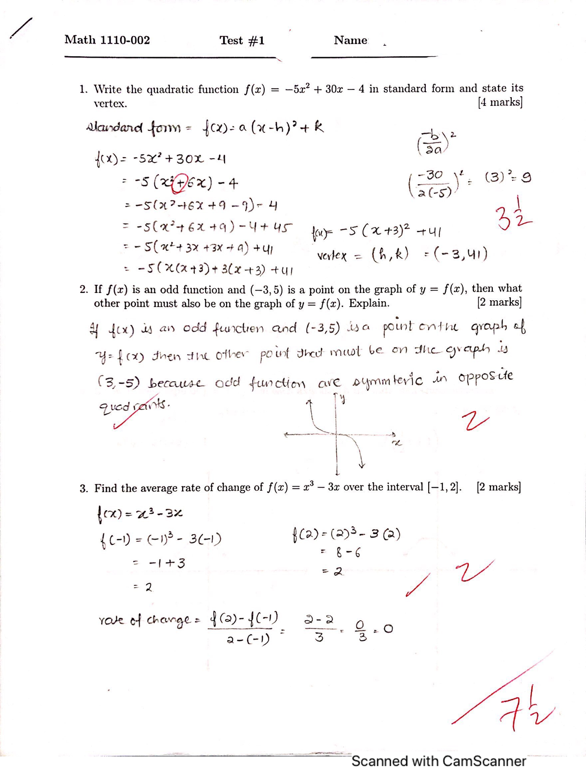 Math 1110- Test 1 - Some important questions from Math 1110 - MATH 1110 ...
