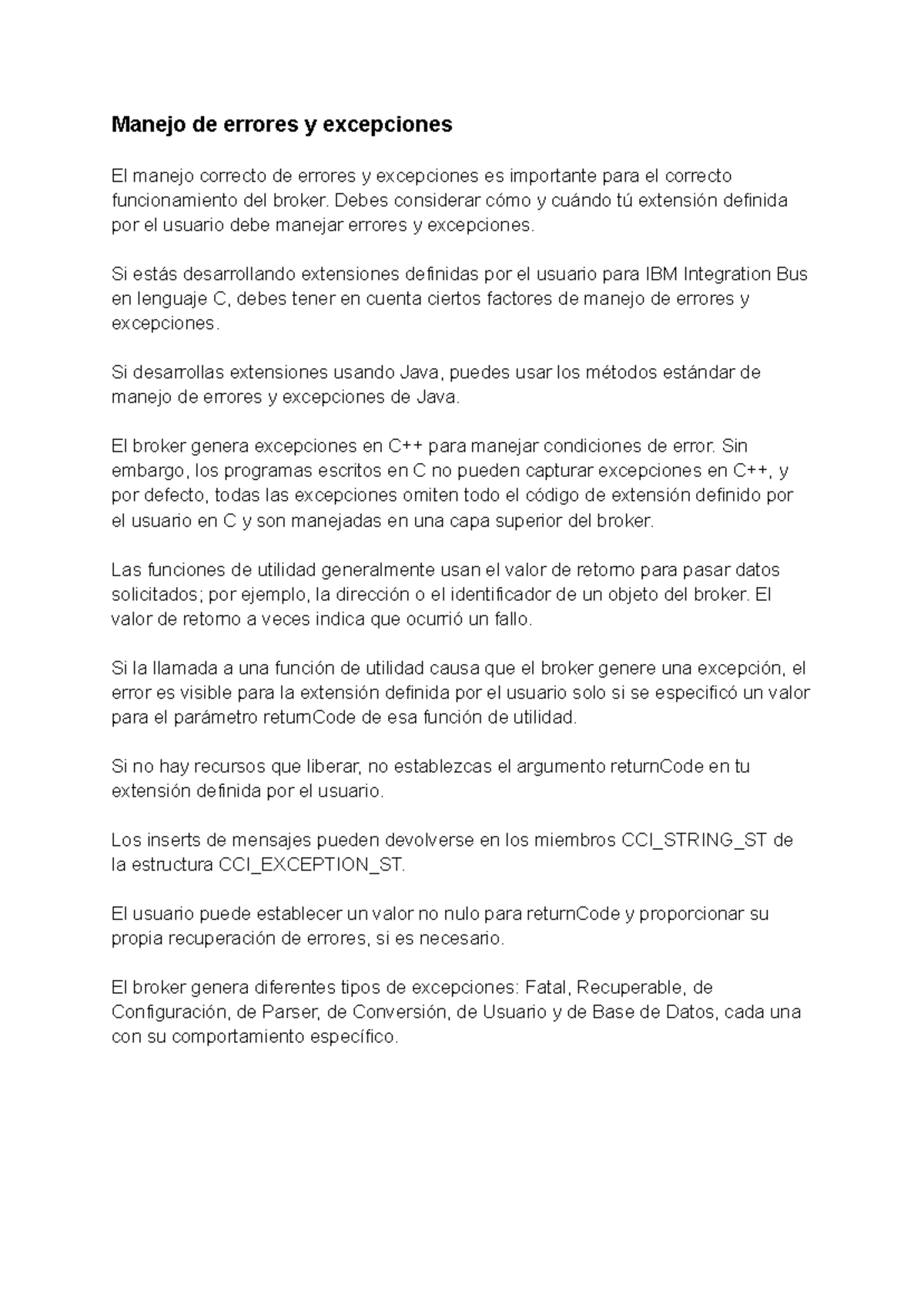 Manejo de errores y excepciones - Debes considerar cómo y cuándo tú ...