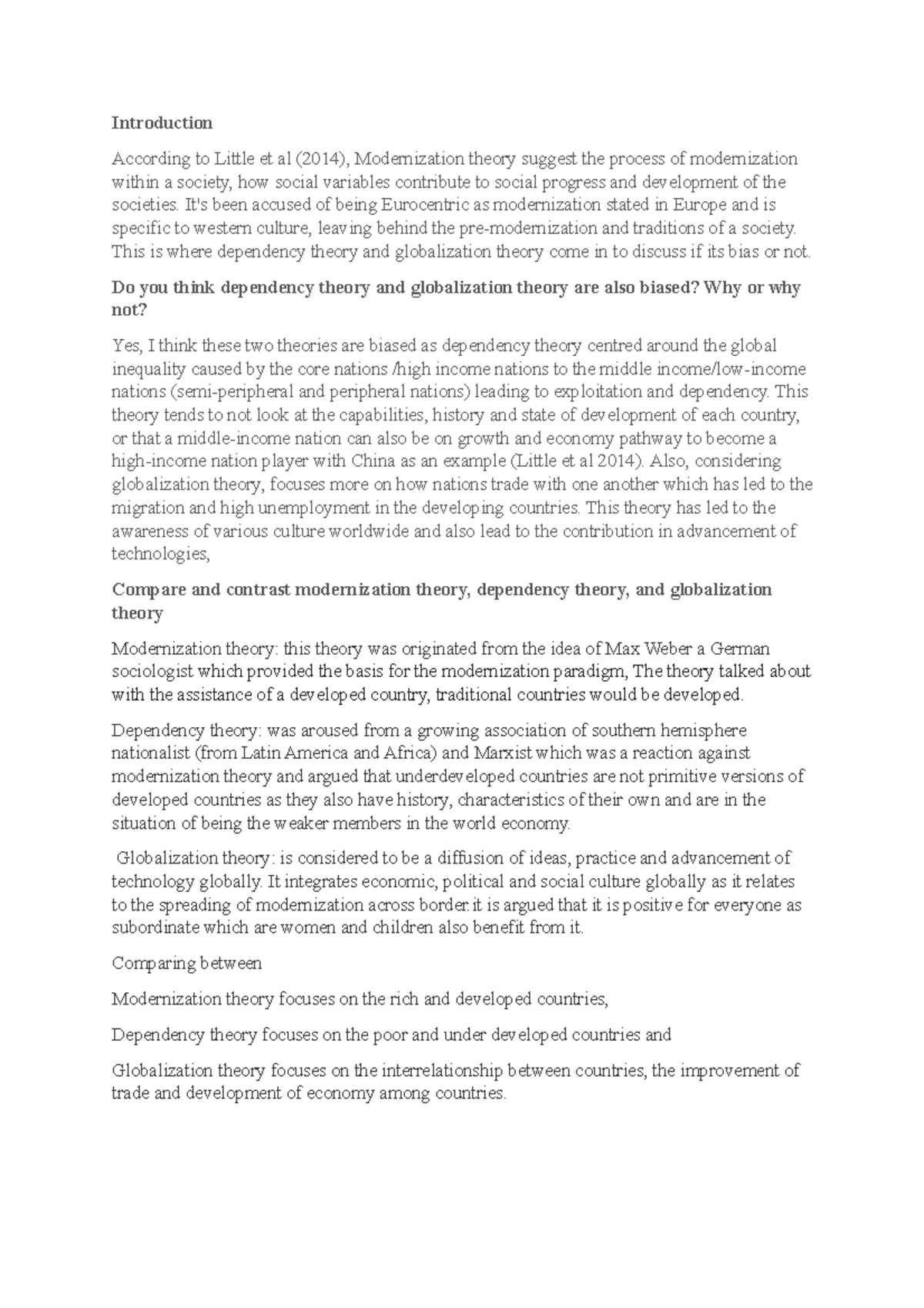 Written Assigment Unit 5 SOC 1502 - Introduction According to Little et ...