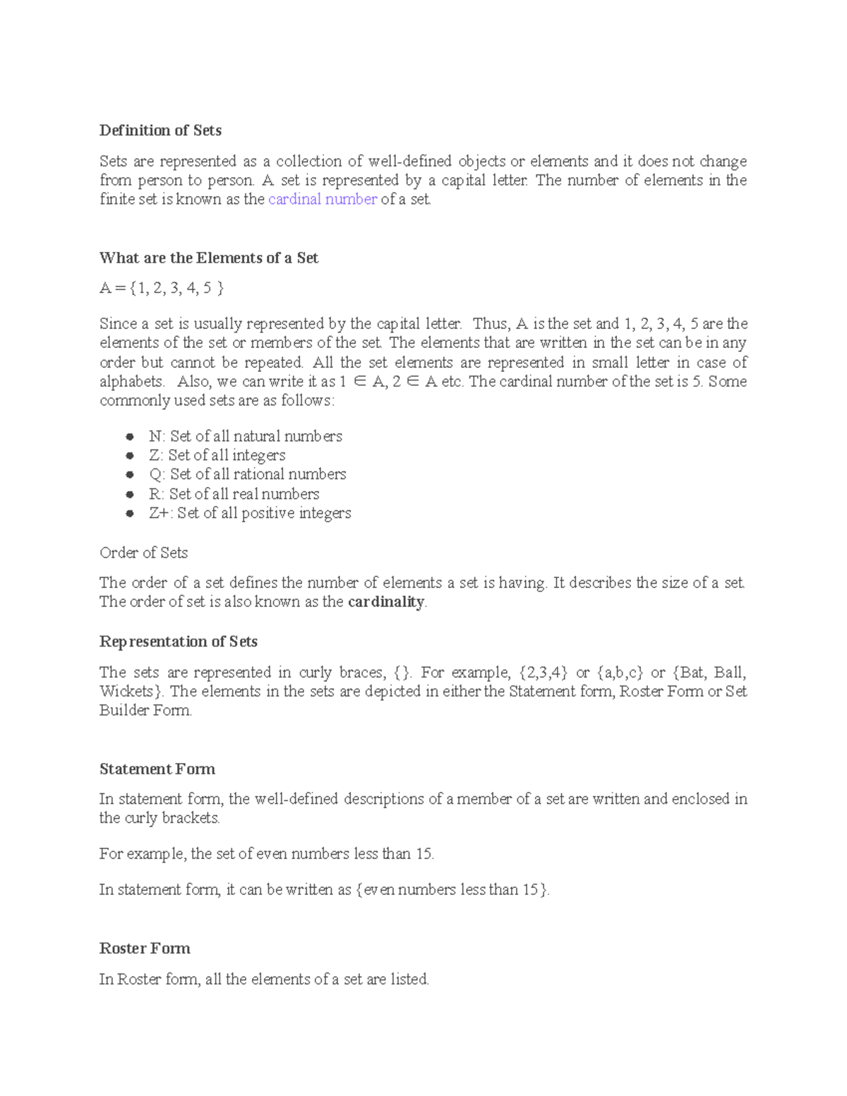2.1 Sets - ... - Definition of Sets Sets are represented as a ...