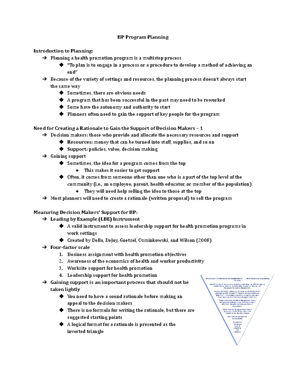 Health Promotion Program Planning - HP Program Planning Introduction to ...