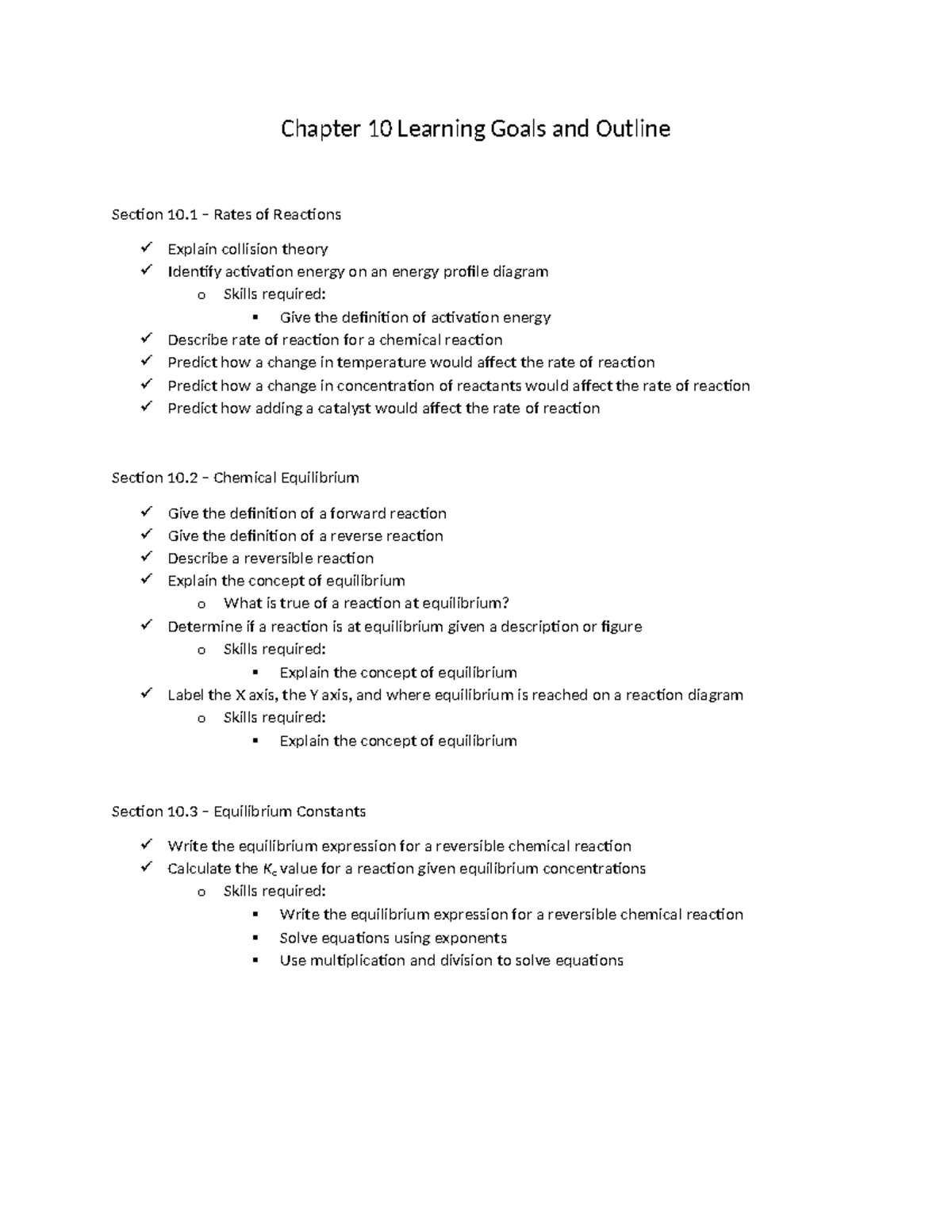 Chapter 10 Learning Goals and Outline - Chapter 10 Learning Goals and ...