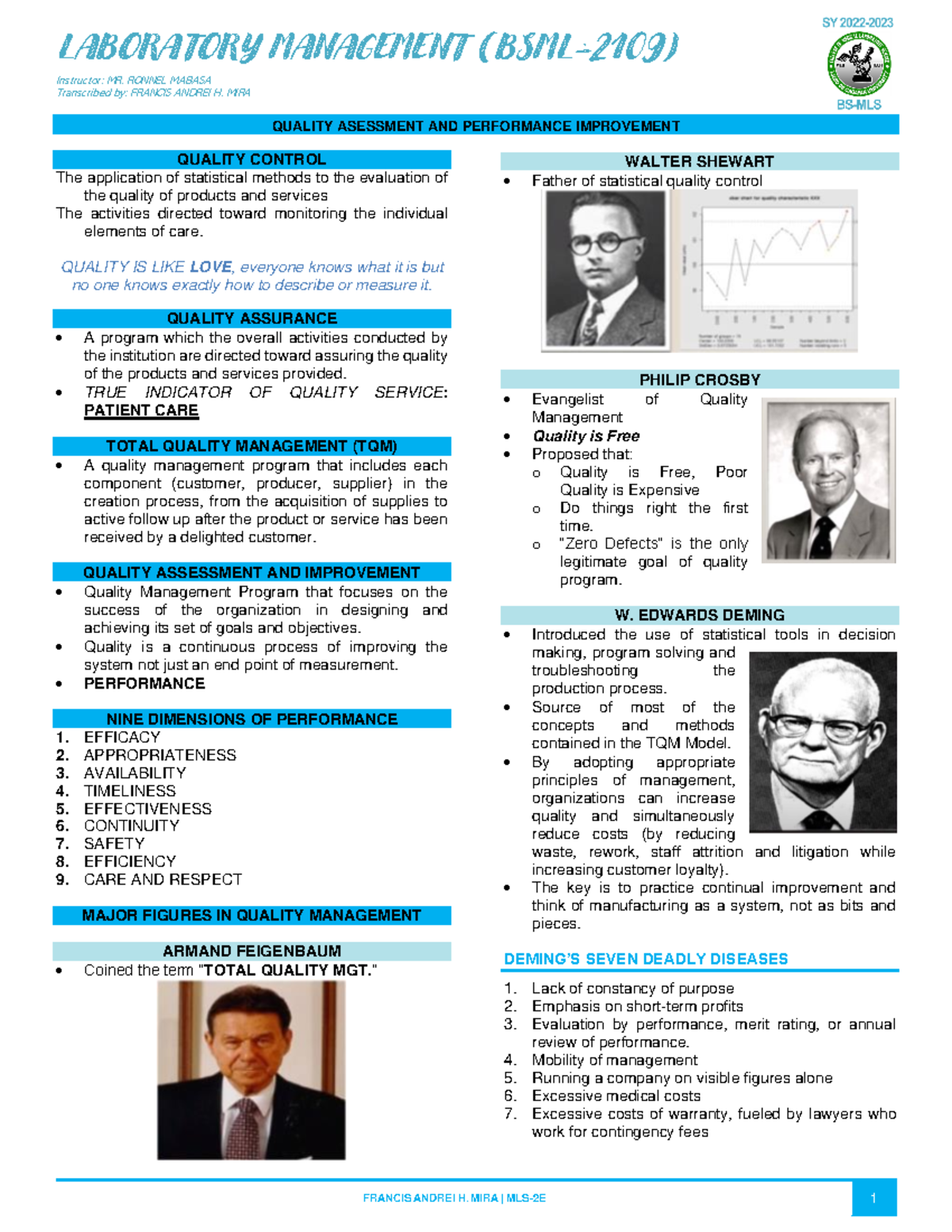 Lecture-3 SEMI- Finals Quality-Assessment-and-Performance-Improvement LAB-MAN MLS-2E ...