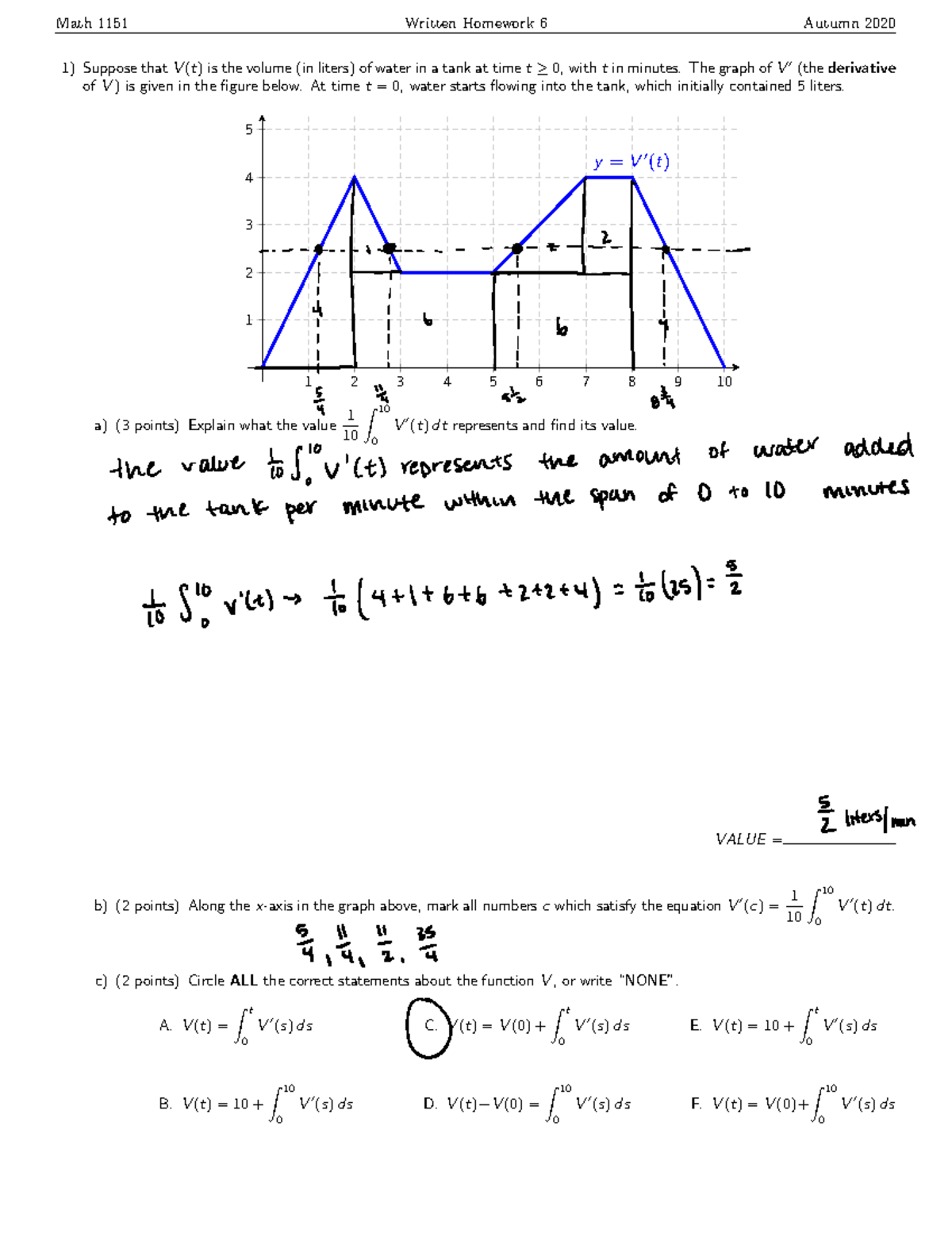 Written 6 - Graphs, limits, derivatives, integrals, sin, cos, etc ...