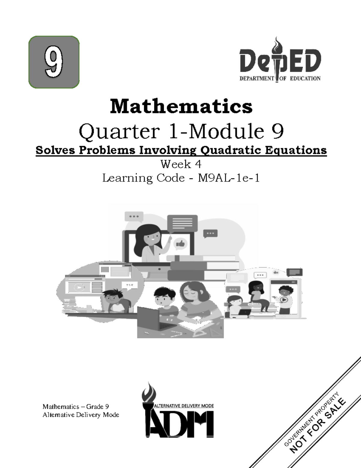 Math 9 Q1 Mod9 - Math - Mathematics – Grade 9 Alternative Delivery Mode ...