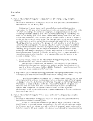 Task2 D006 ELEMENTARY Learners - D006 - WGU - Studocu