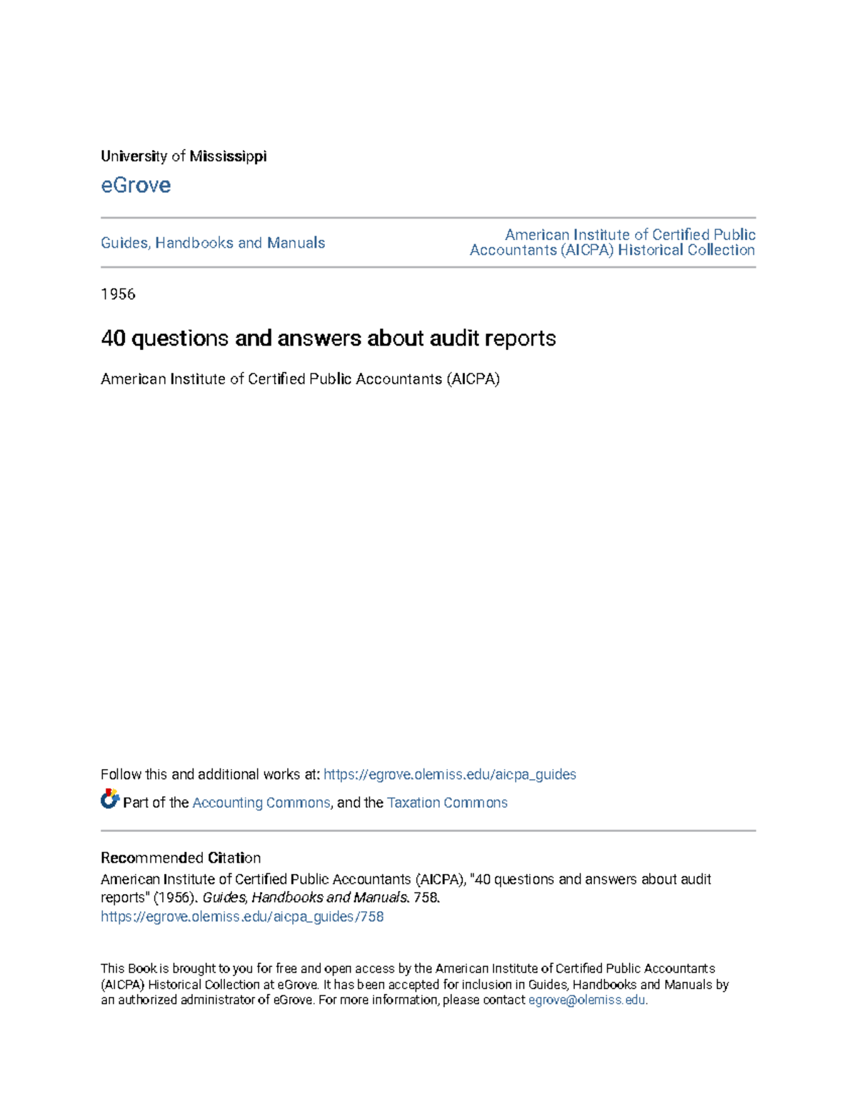 40 questions and answers about audit reports - olemiss/aicpa_guides ...