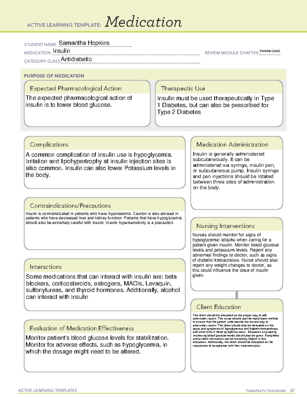 ATI Templates Medication and Diagnostic - ACTIVE LEARNING TEMPLATES ...