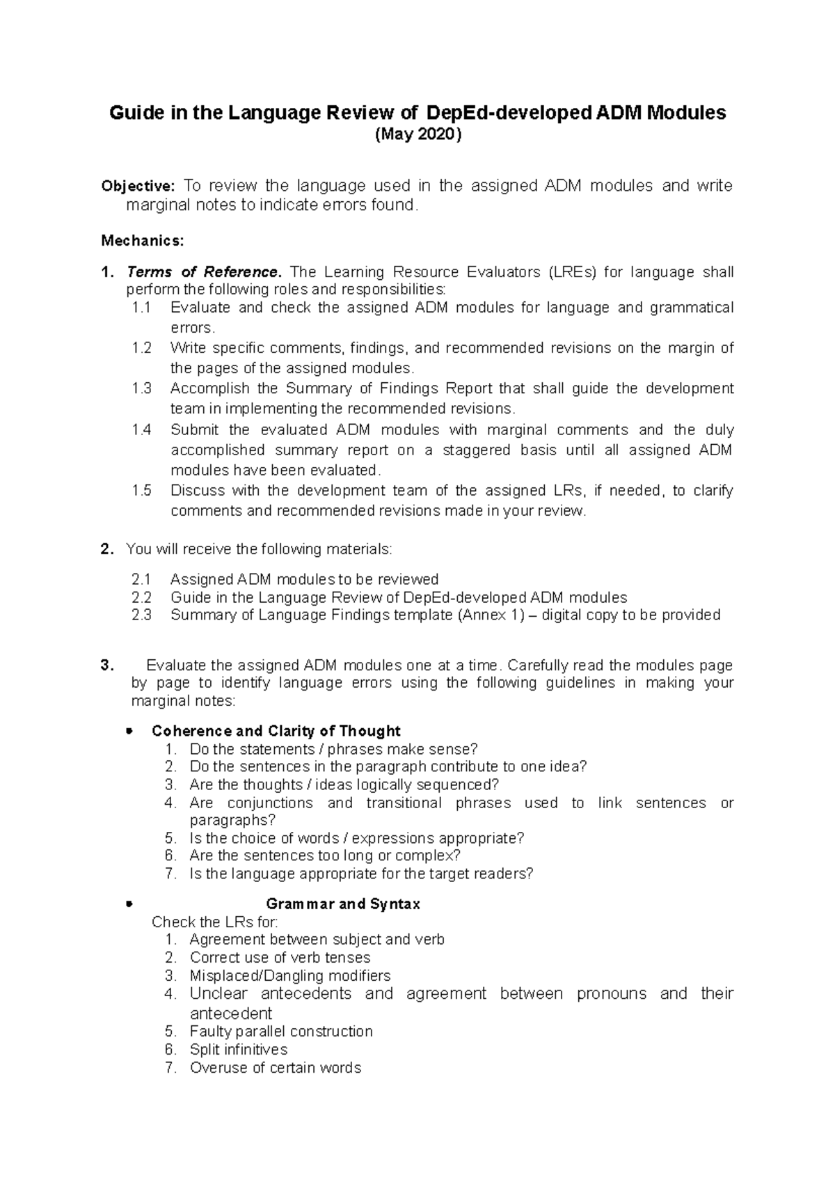 Guide in Language Review ADMs - Guide in the Language Review of DepEd ...