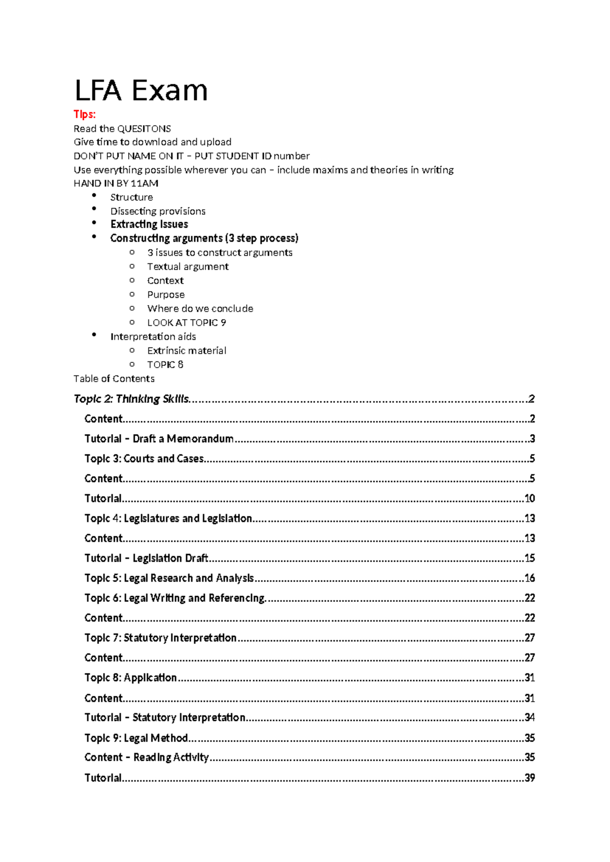 LFA exam prep - LFA Exam Tips: Read the QUESITONS Give time to download ...