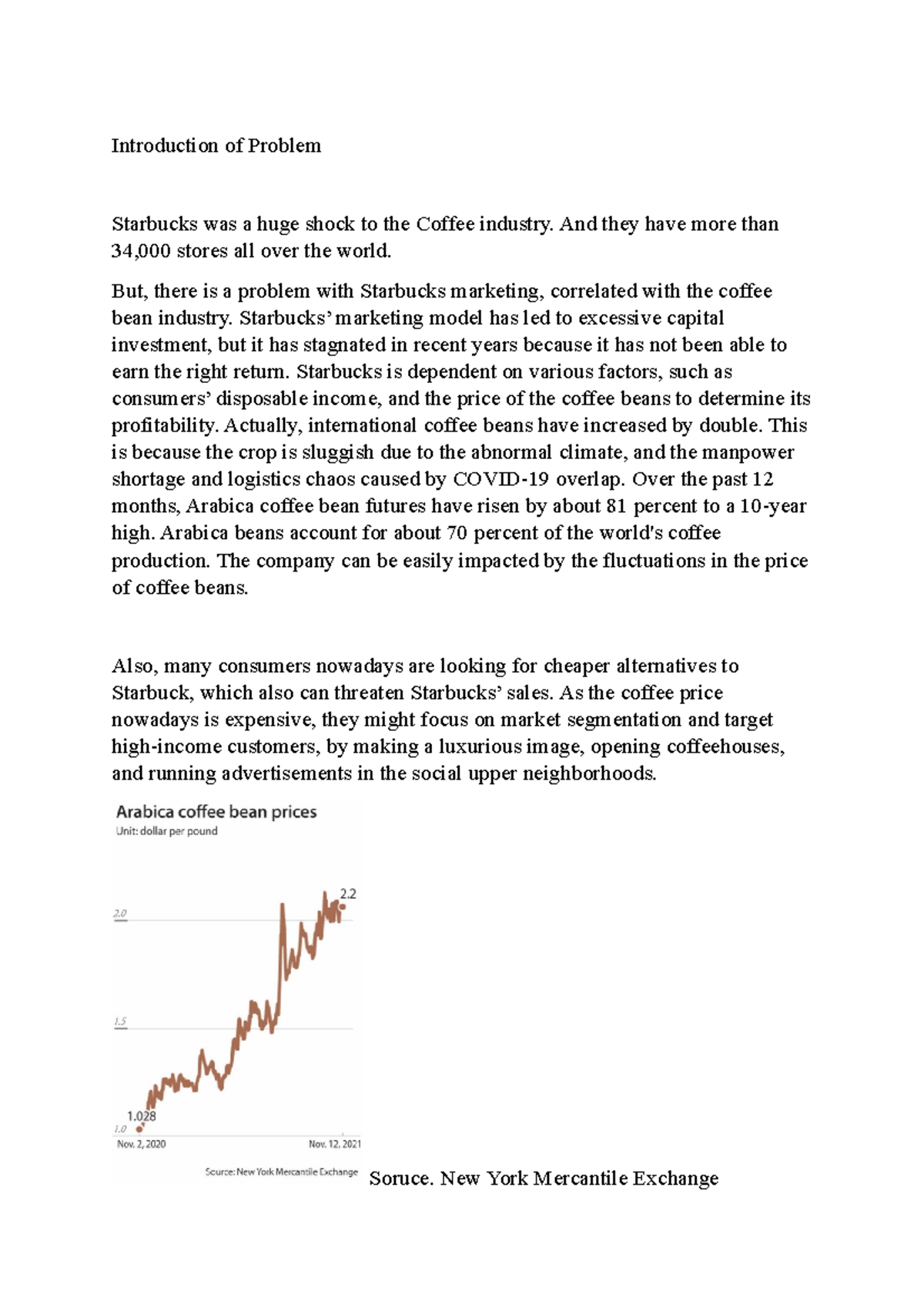 Intro of Problem - starbucks case - Introduction of Problem Starbucks ...