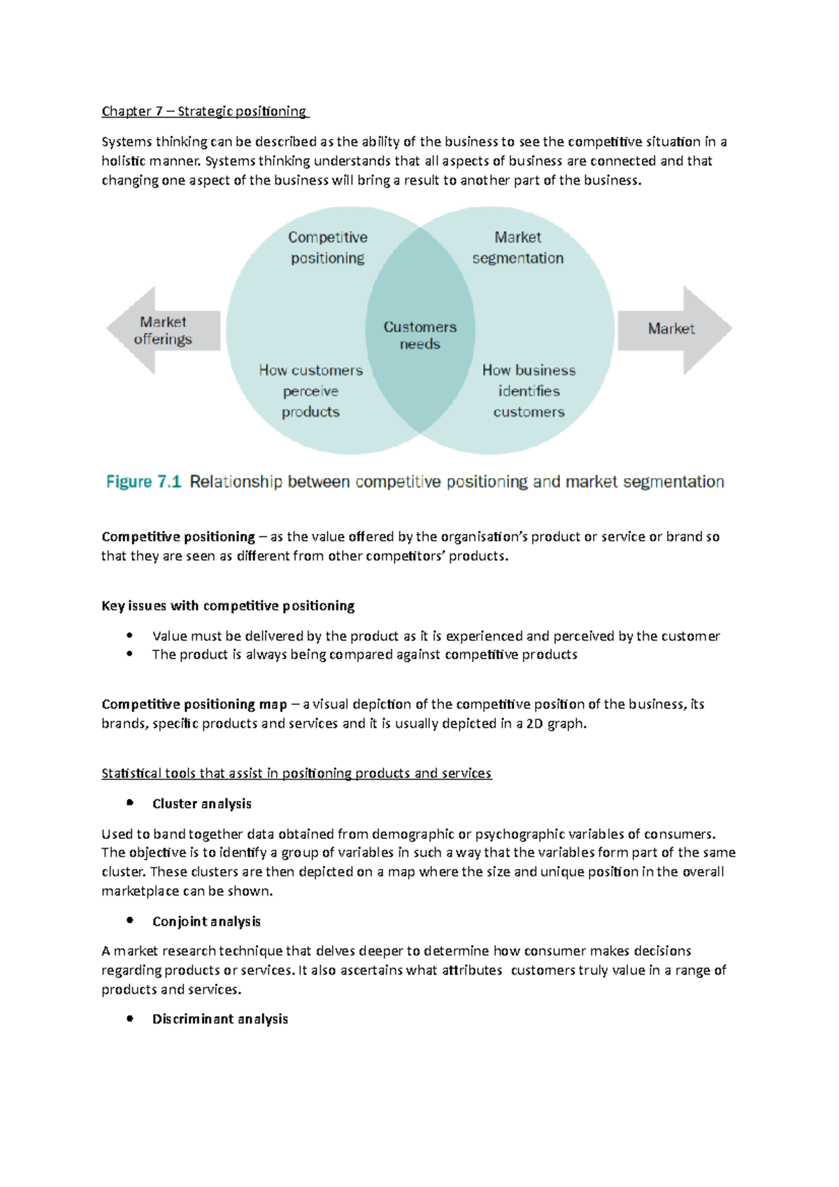 BEM 321 Chapter 7 - Applied Strategic Marketing - Chapter 7 – Strategic ...