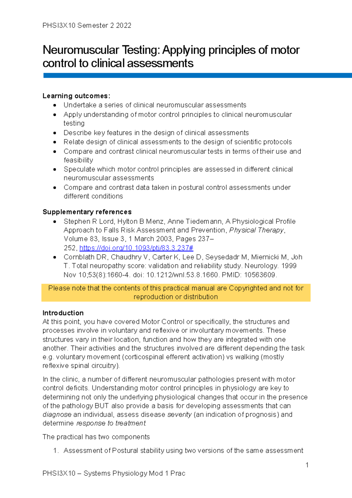 Neuromuscular+Testing+-+student+version - 1 Neuromuscular Testing ...